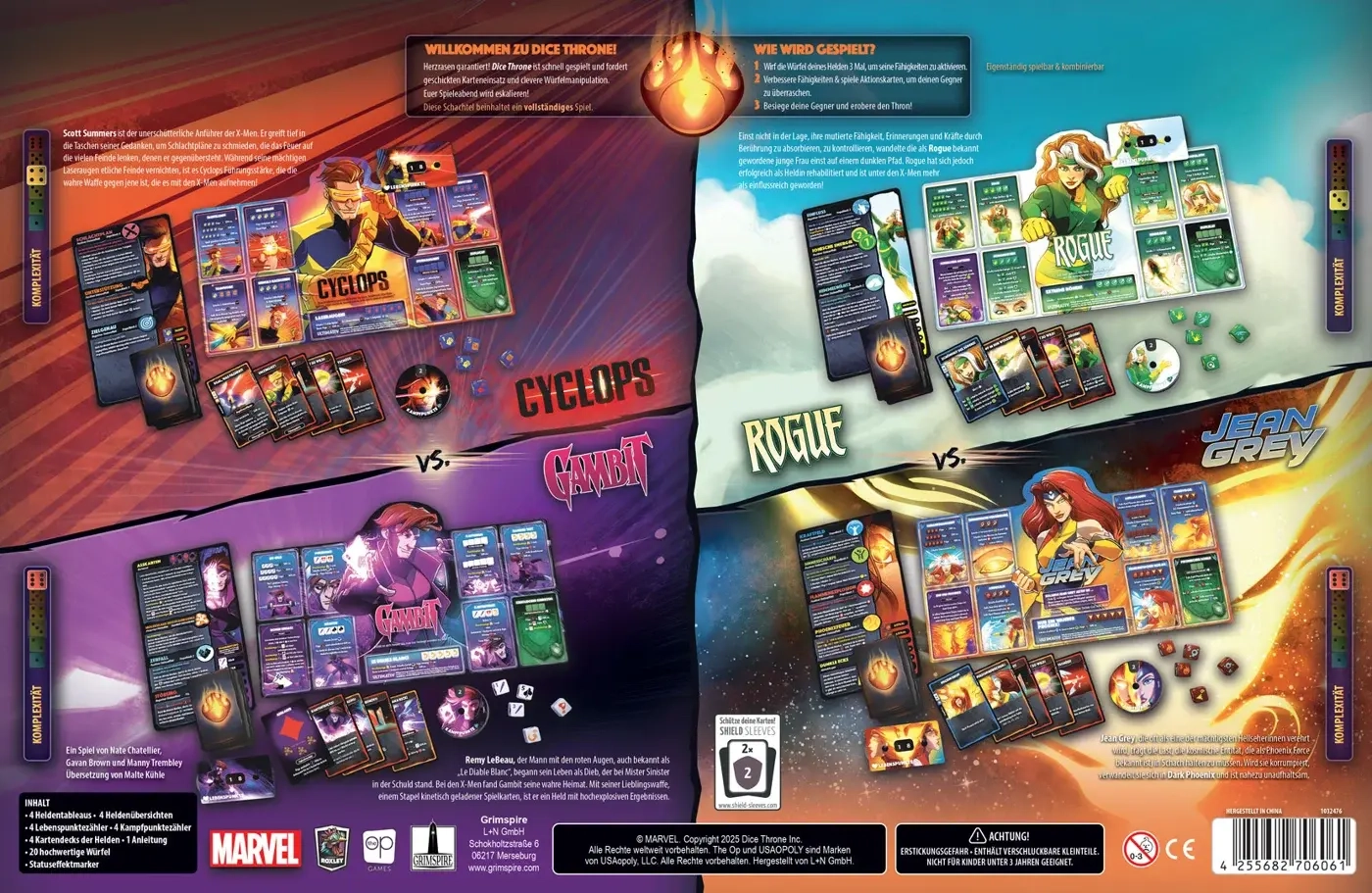 X-Men Dice Throne - Cyclops, Gambit, Rogue, Jean Grey - DE von ...