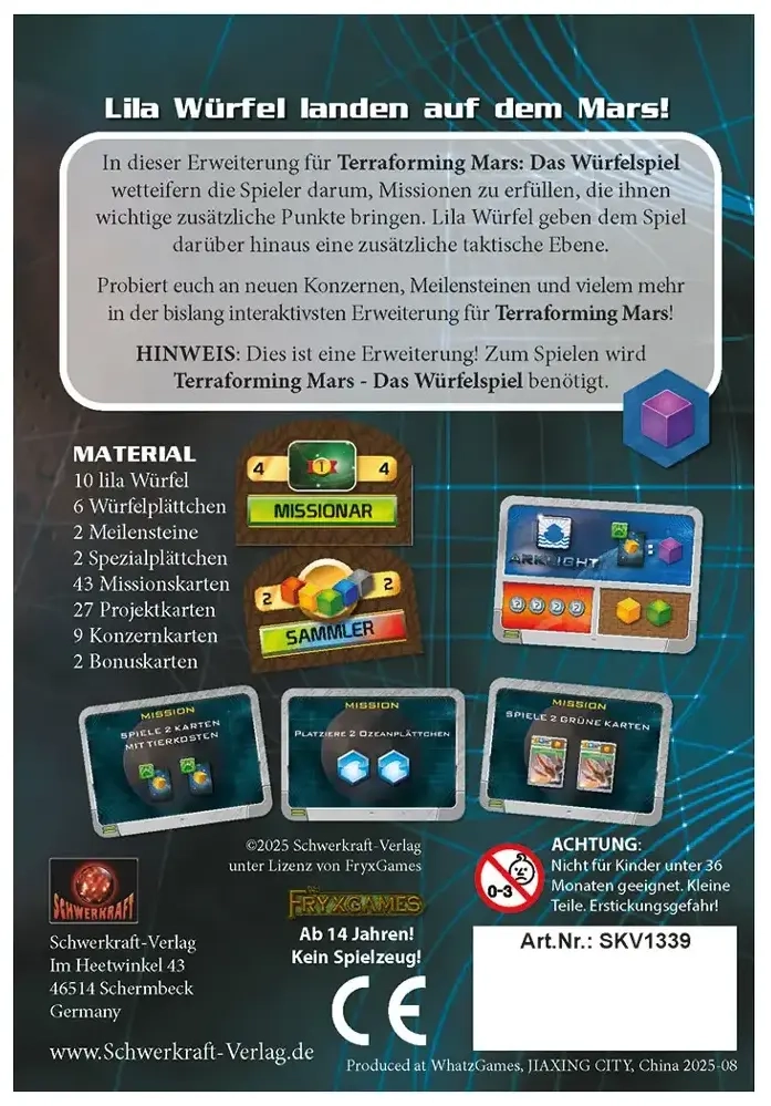 Terraforming Mars: Das Würfelspiel | Missionen - Erweiterung von ...