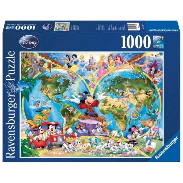 Disneys Weltkarte 1000 Teile Ravensburger Puzzle